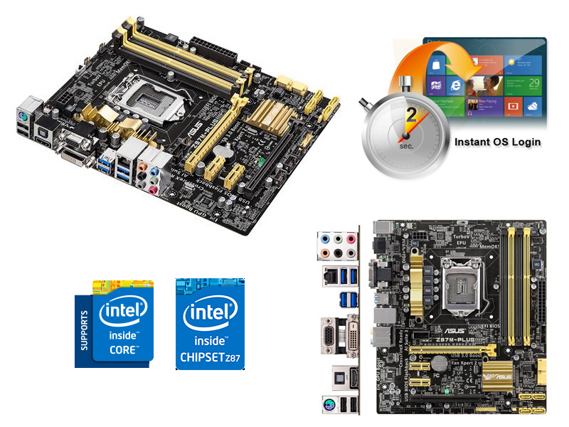 Mother ASUS Z87M-PLUS s.1150 DDR3 SATA3 USB3 - Computer Shopping