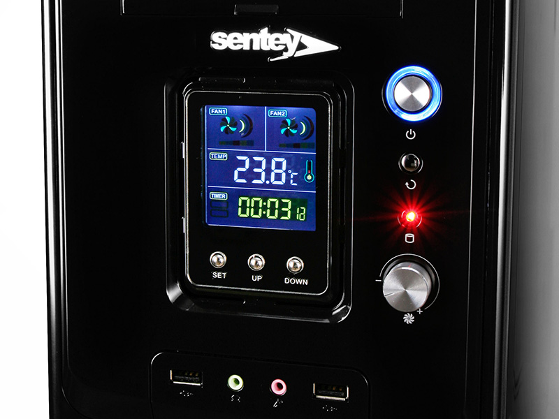 Gabinete Sentey DS1-4234 con fuente 600W, 4 Coolers y panel LCD ...